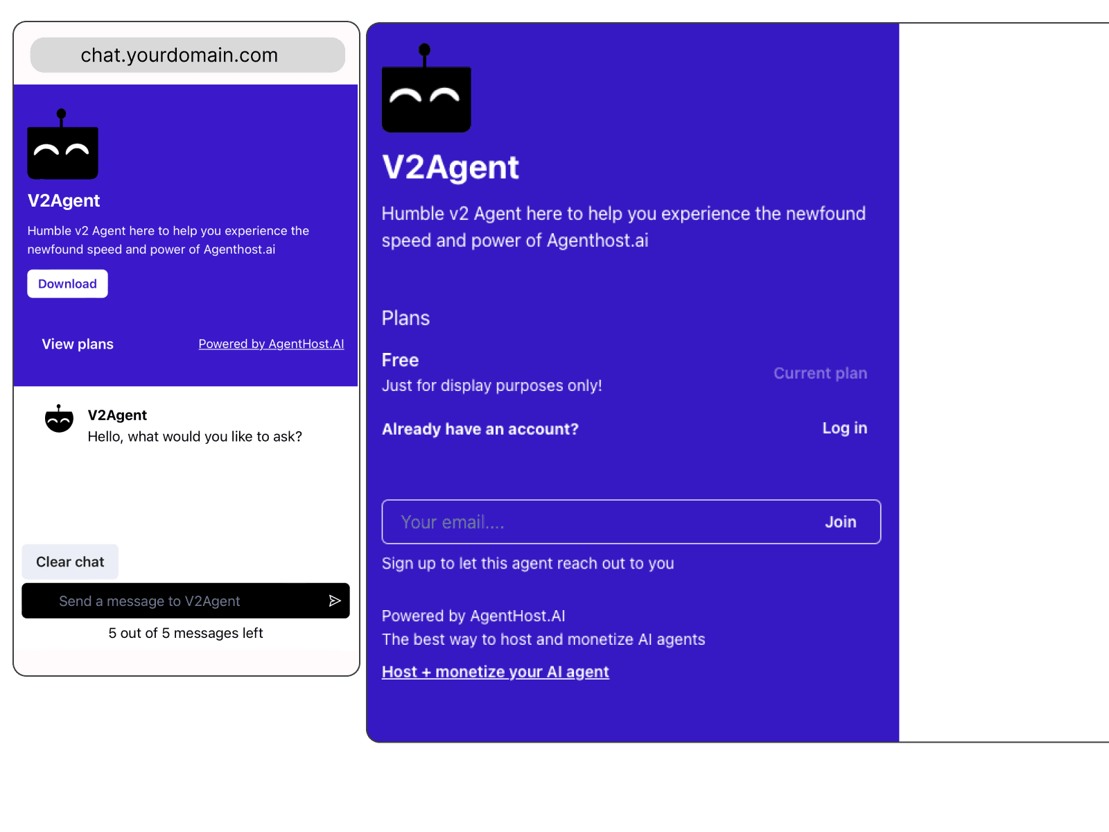 Agenthost.ai - Create, train and monetize useful AI agents